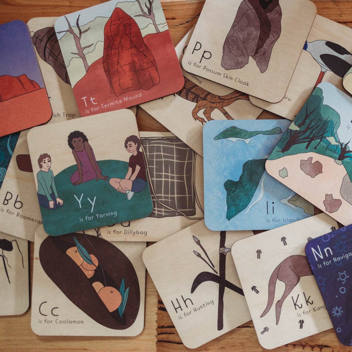 Aboriginal - ABC Timber Alphabet Learning Tiles | Timber Kids – Timber Kids