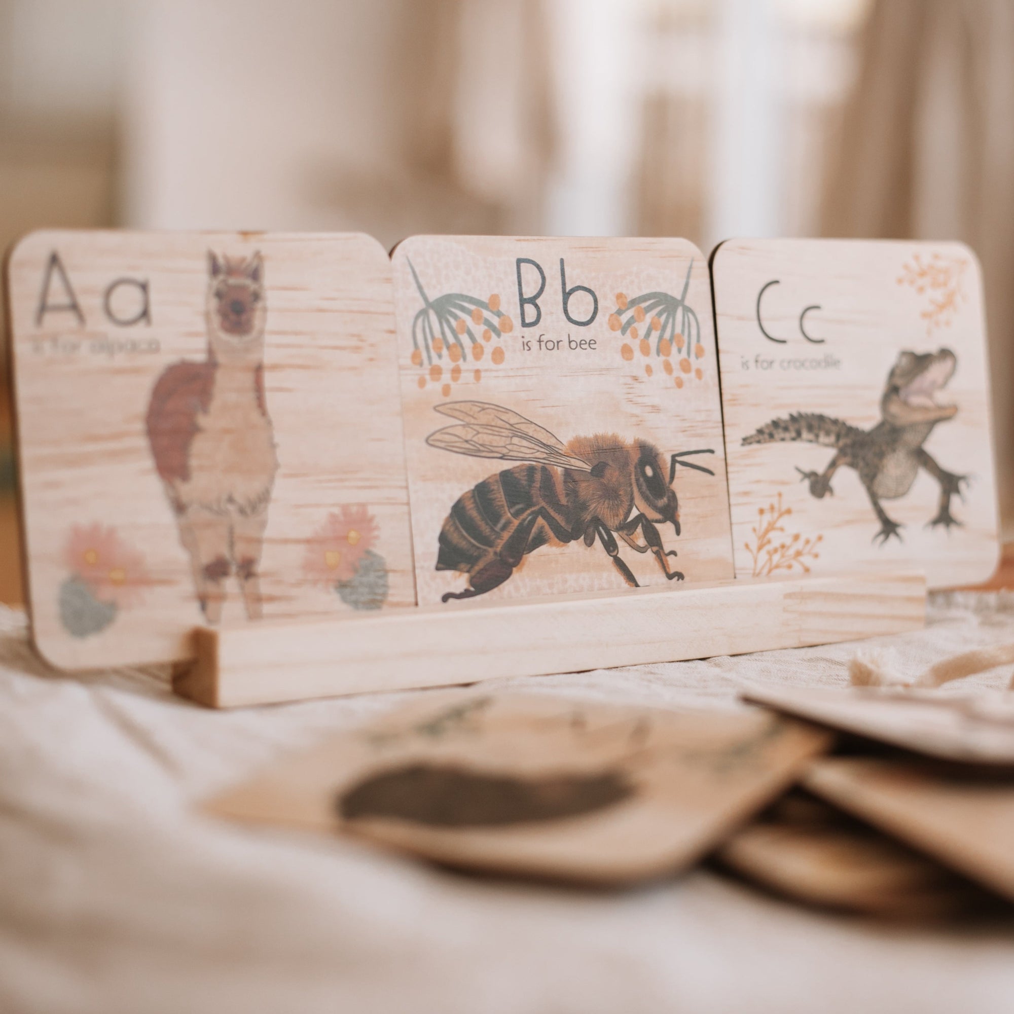 ABC Timber Educational Toy (Natural) | Timber Kids – Timber Kids